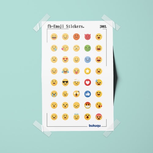 Jual Bukuqu Stiker Deco FB - Emoji Stickers untuk Notebook, Planner ...