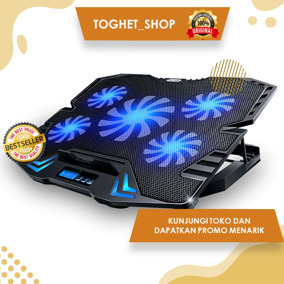 Jual Alat Pendingin Laptop Cooling Pad Laptop Dengan 5 Kipas Dilengkapi ...