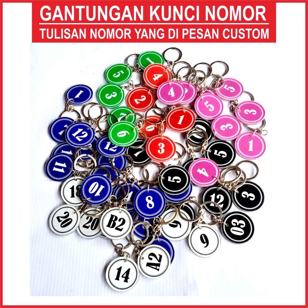 Jual Gantungan Kunci Nomor Loker Kos Hotel Penginapan | Shopee Indonesia