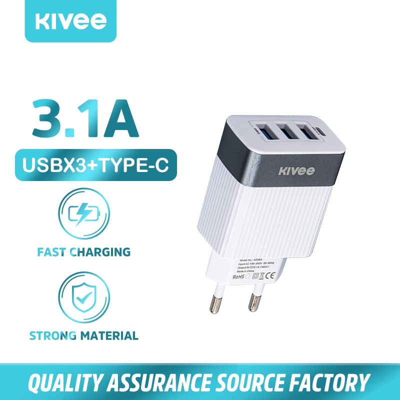 Jual KIVEE adaptor charger kepala charger Fast Charging 18W 2.4A ...