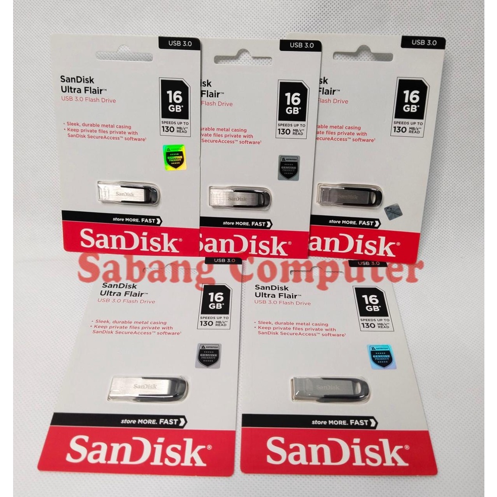 Jual FLASDISK SANDISK ULTRA FLAIR 16GB USB 3.0 ORI | Shopee Indonesia