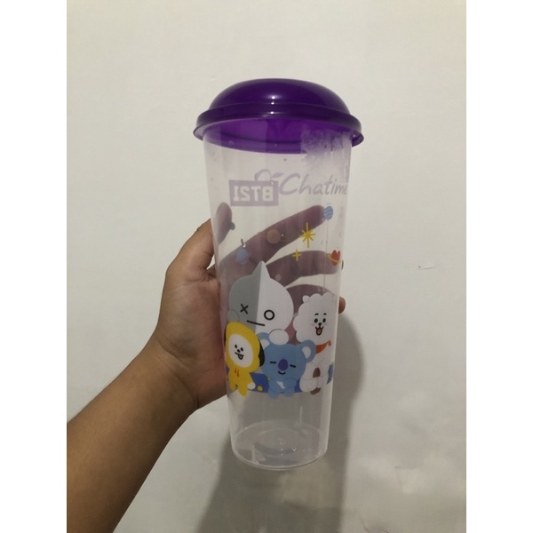Jual REUSABLE CUP | TUMBLER CHATIME X BTS (BT21) | Shopee Indonesia