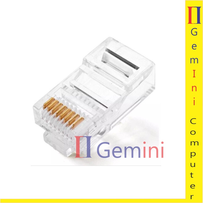 Jual Connector RJ45 Cat 5e KONEKTOR RJ 45 CAT5e isi 100 pcs | Shopee ...