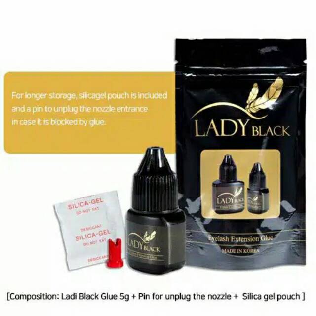 Jual LEM BULU MATA MERK LADY BLACK ( LEM EYELASH EXTENTION ) | Shopee ...