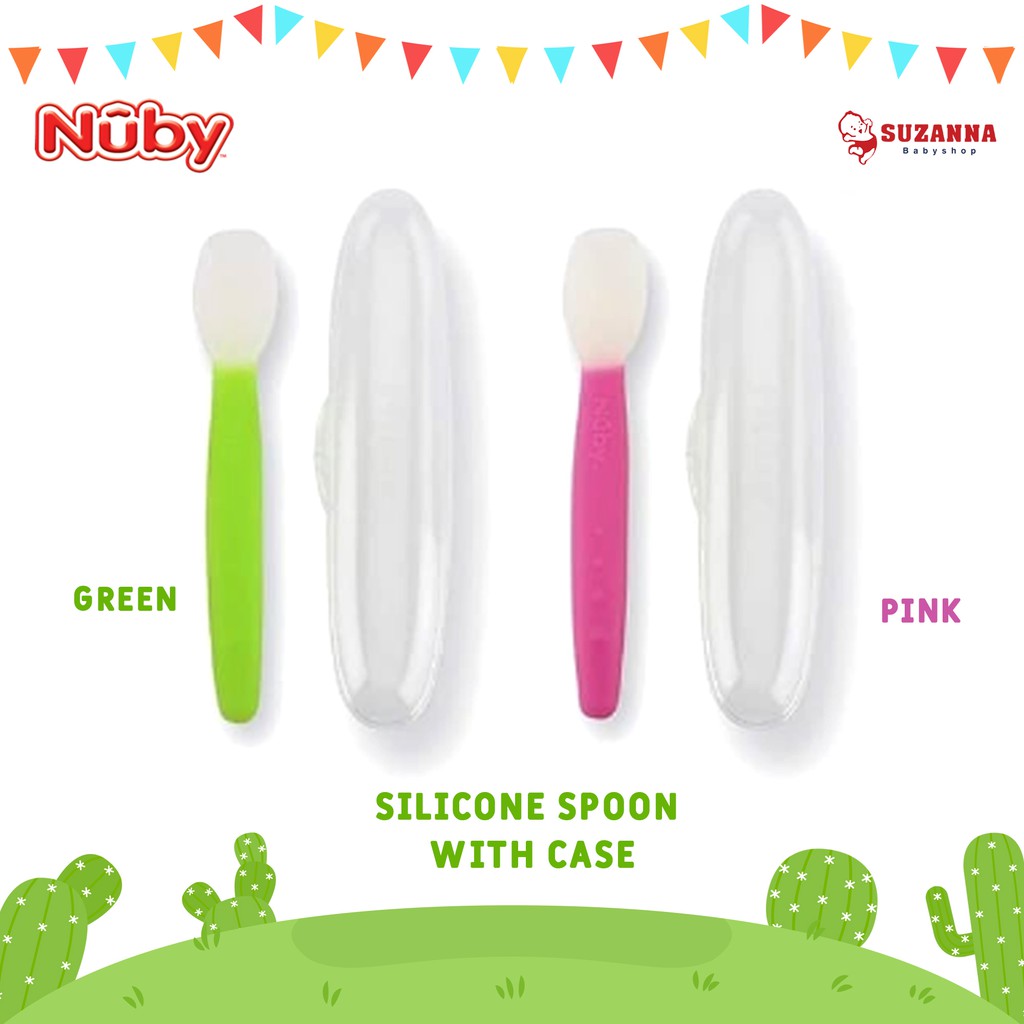 Jual NUBY Silicone Spoon With Case | Shopee Indonesia