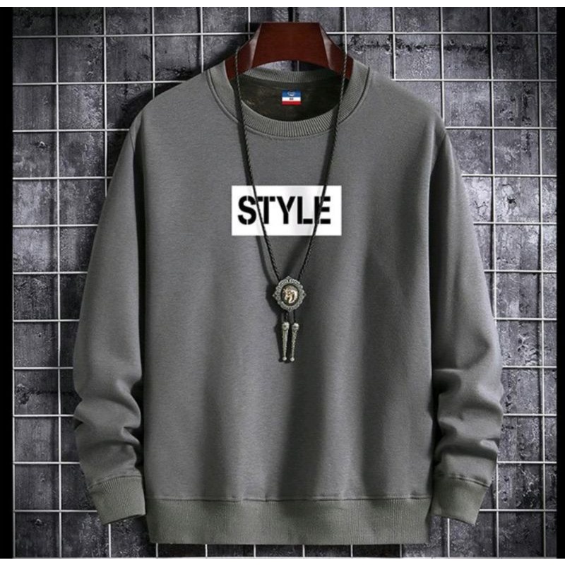 Jual SWEATER CREWNECK PRIA STYLE/BASIC PRIA WANITA TERMURAH BAHAN ...