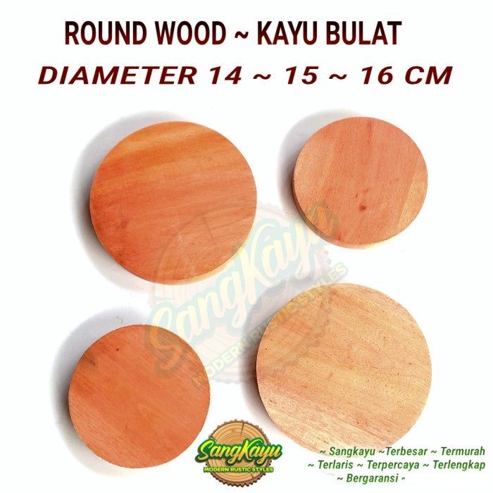Jual Talenan kayu bulat wooden cutting board tatakan kayu bulat ...