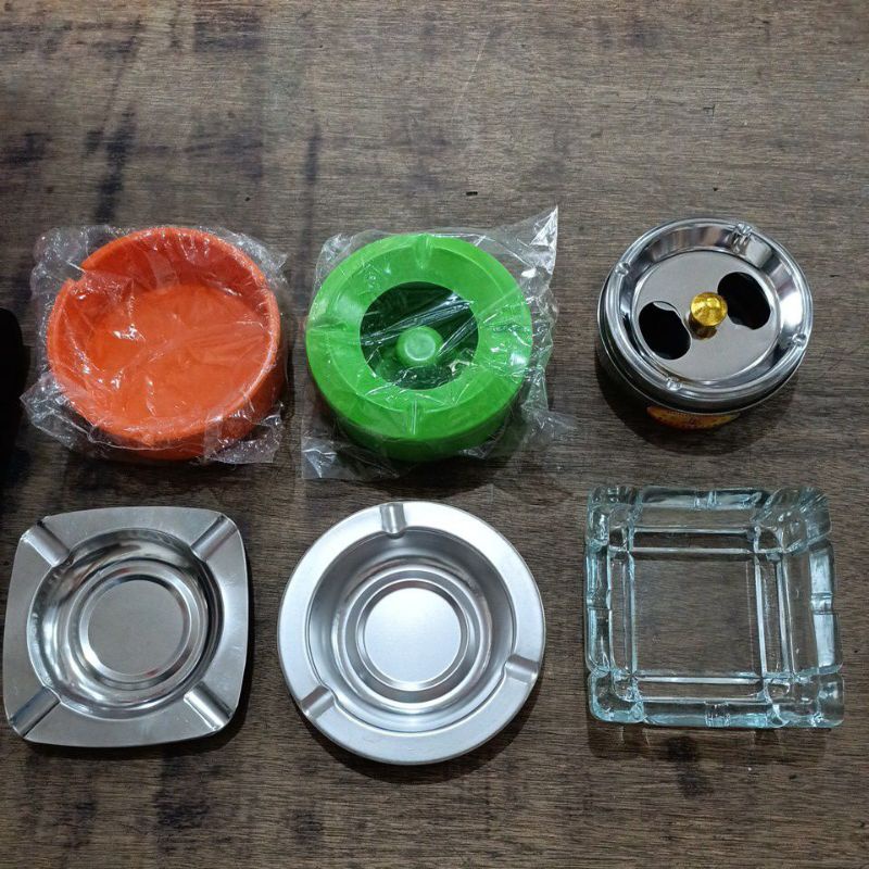 Jual Asbak rokok/ asbak kaca seng stainless melamine | Shopee Indonesia