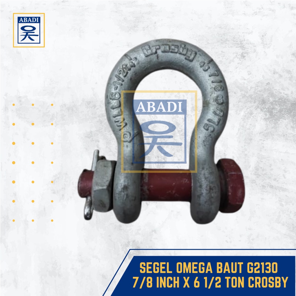 Jual SEGEL OMEGA BAUT G2130 7/8 INCH X 6 1/2 TON CROSBY | Shopee Indonesia