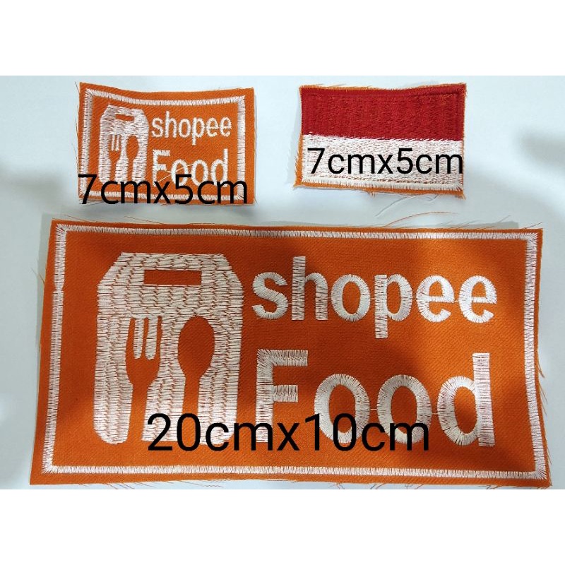 Jual bordir logo ojol logo shopee oren 1set 3macm tgl jahit logo oren ...