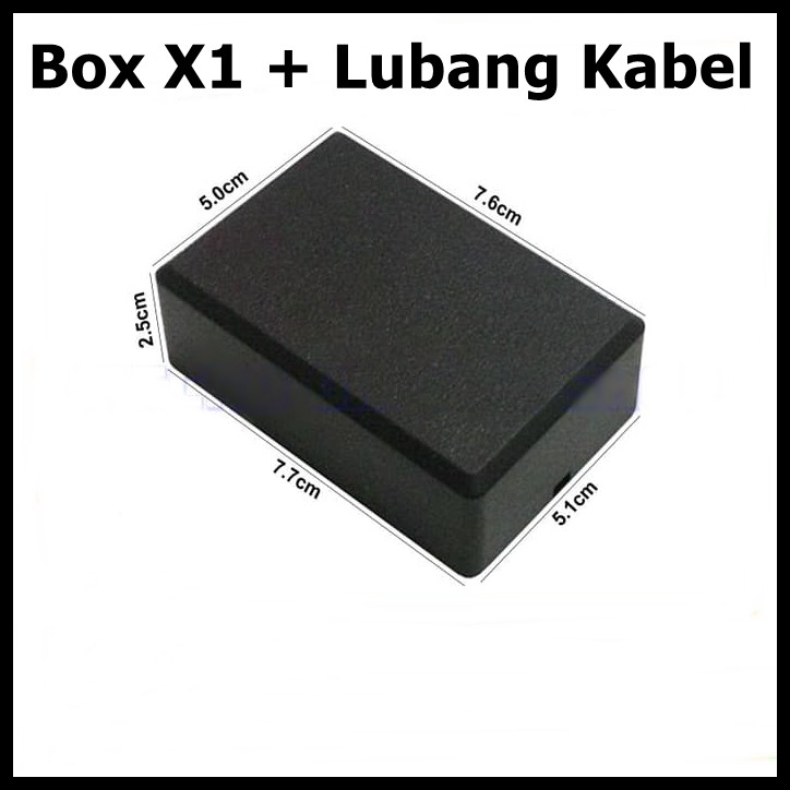 Jual BOX X 1 HITAM ADA LUBANG PLASTIK X1 Kotak Elektronik Elektronika ...