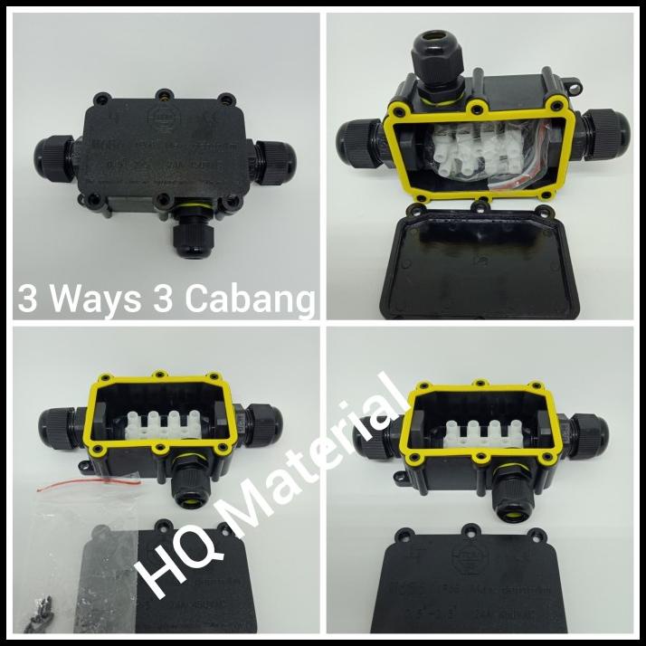 Jual Junction Box Connector IP68 konektor Sambungan Kabel Waterproof 3 ...