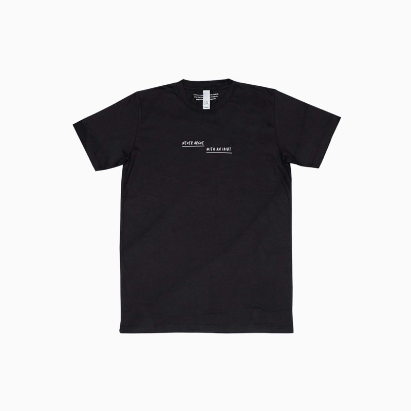 Jual POPCULINE - NEVER ARGUE TEES BLACK ORIGINAL (PONTTE STORE ...
