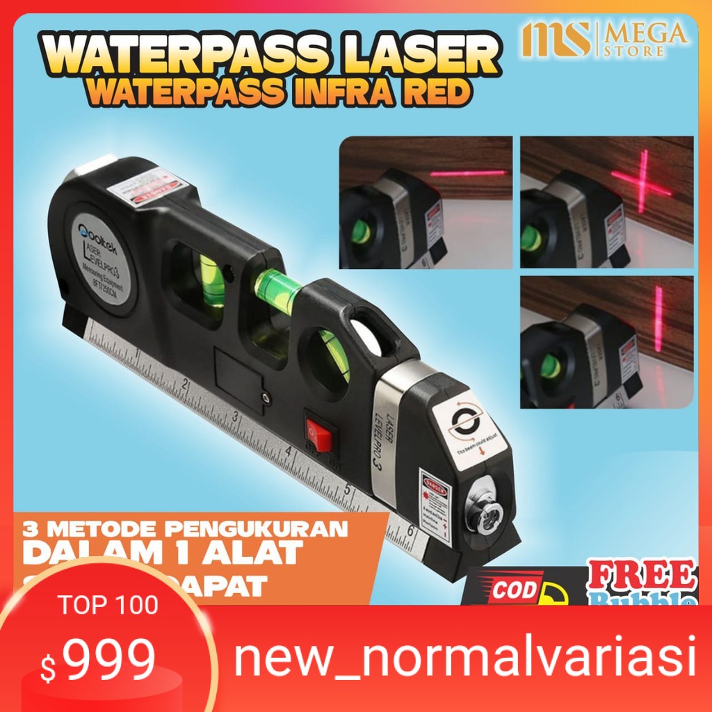 Jual Waterpas Meteran Penggaris Laser Waterpass Alat Tukang Alat ...
