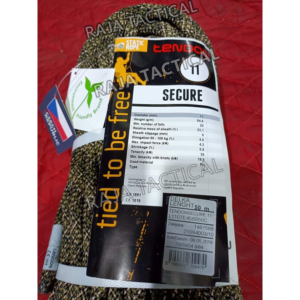 Jual Tali Karmantel Carmantle Statis Tendon Secure 11mm x 50 Meter ...
