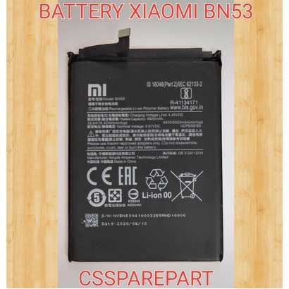 Jual Battery Xiaomi Redmi Note 9 Note 9 Pro Battery Xiaomi Model BN53 ...