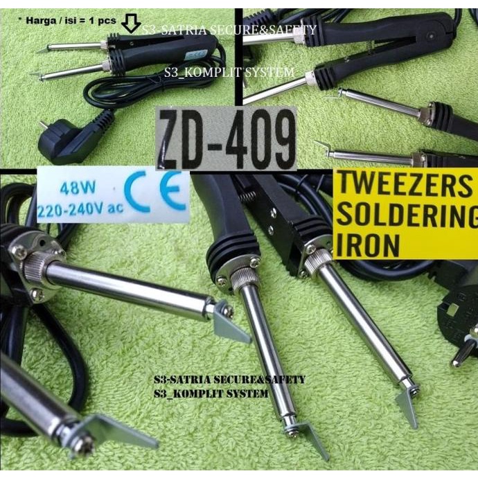 Jual Tweezer Solder cabang 2 Mata Double Jepit IC SMD LED Dobel ...