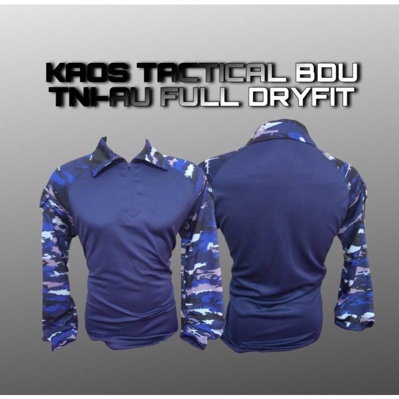 Jual kaos bdu tactical kaos bdu dryfit combat shirt tactical loreng tni au | Shopee Indonesia