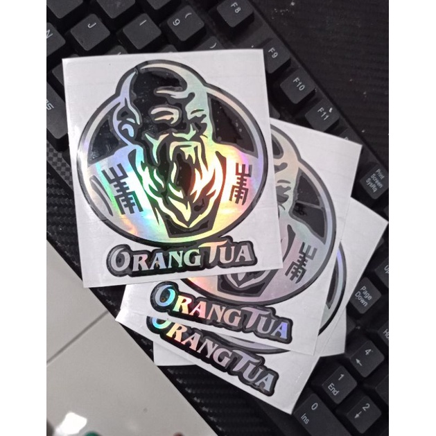 Jual sticker cutting Orang Tua hologram | Shopee Indonesia