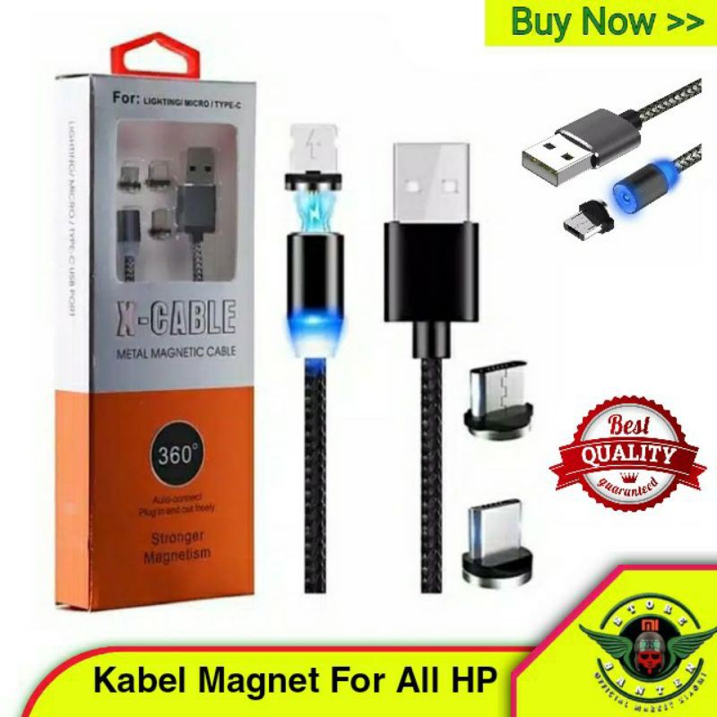 Jual Kabel Magnet Nylon Magnetic Magnetik Data Micro USB Type C ...