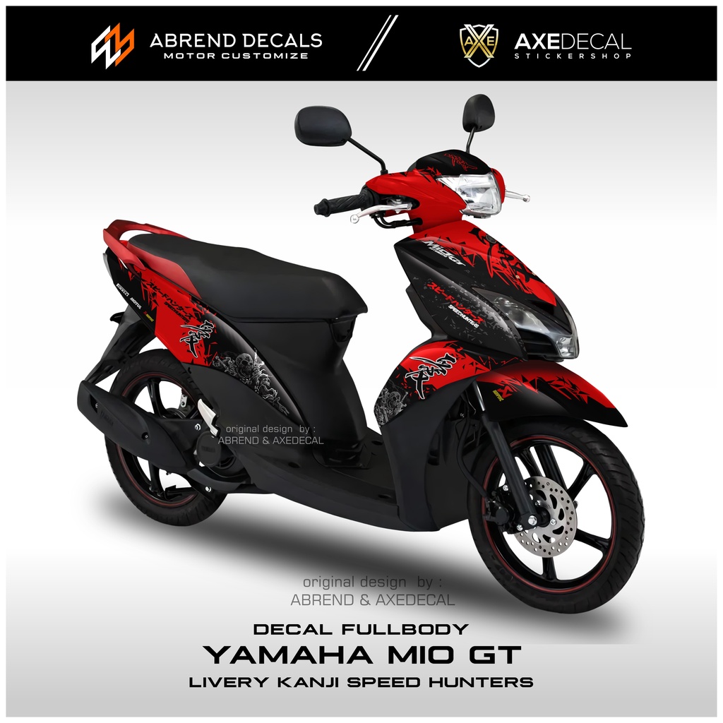 Jual Decal Fullbody Mio GT Kanji Speed Hunters / Stiker Motor Yamaha ...