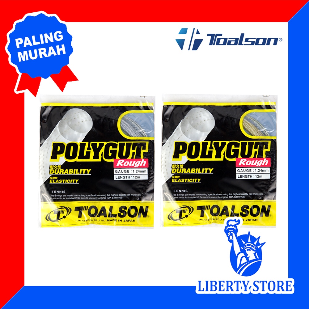 Jual Senar Raket Tenis Lapangan Original Toalson Polygut Rough | Shopee ...