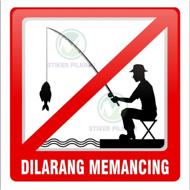 Jual STIKER DILARANG MEMANCING 15X15CM | Shopee Indonesia