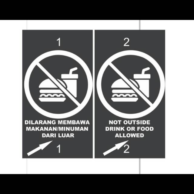 Jual Sticker cutting dilarang membawa makanan atau minuman | Shopee ... Jual Sticker cutting dilarang membawa makanan atau minuman | Shopee ...