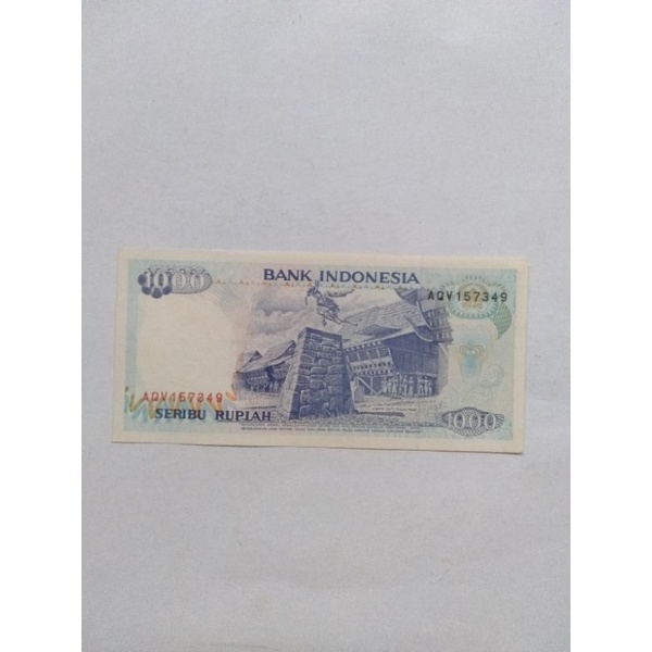 Jual Uang kuno 1000 rupiah atau 1000 lompat batu atau danau toba ...