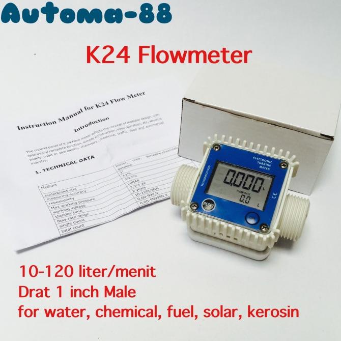 Jual Flow meter Digital Turbine 1 inch Diesel Fuel Flowmeter Air 1 inch ...