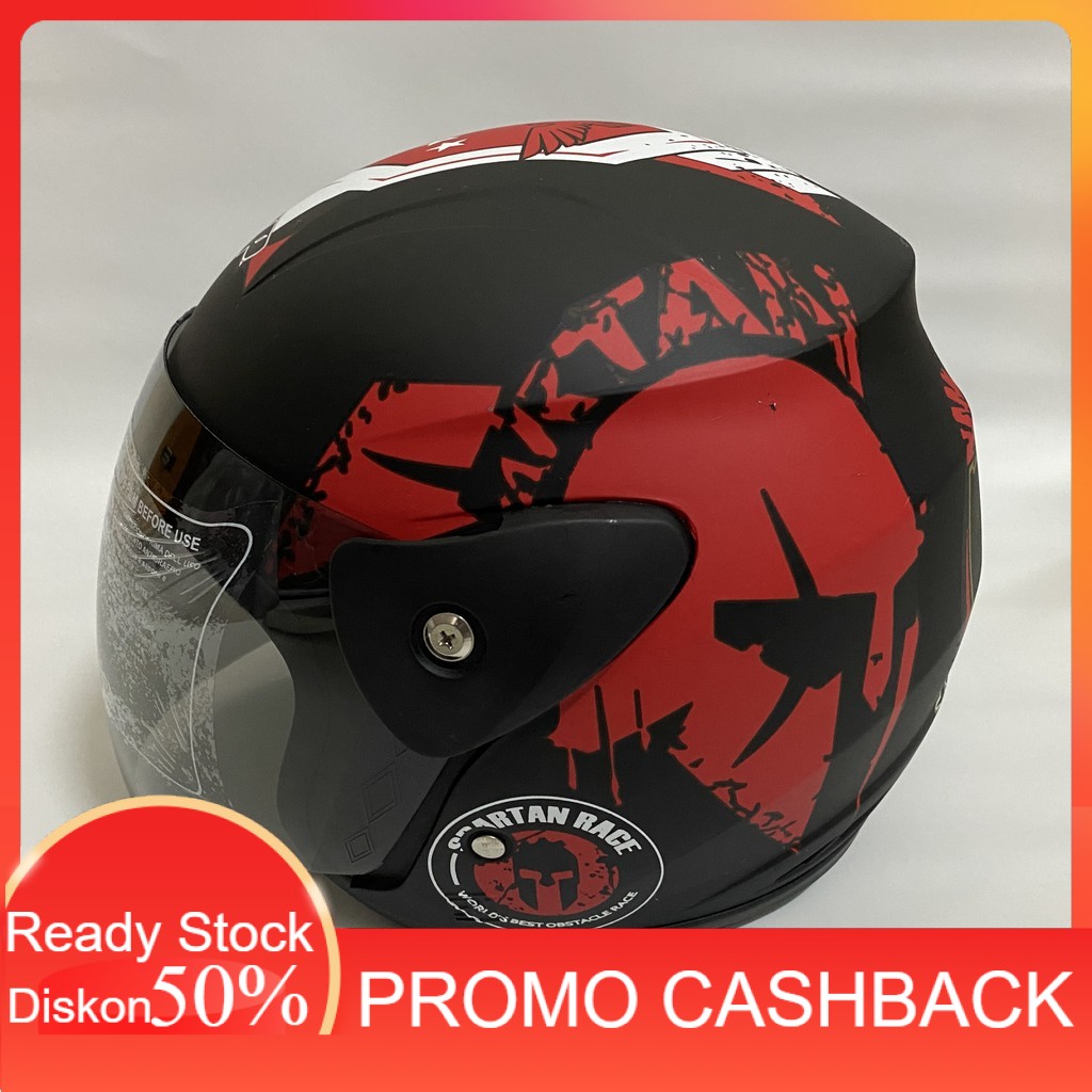 Jual Helm Helem Helmet Evo Spartan Merah Nouvo Helem SNI Helm Helem ...