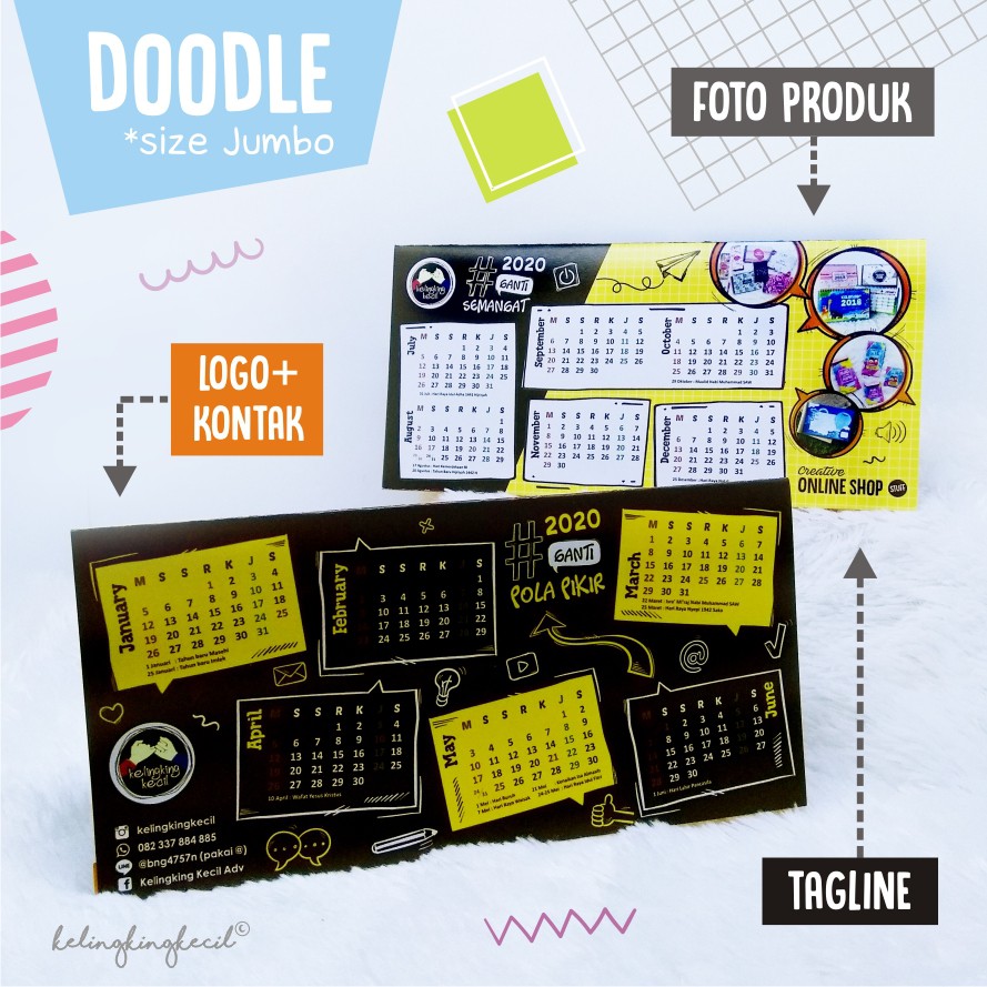 Jual MINIM ORDER 50 PC ~ KALENDER LIPAT JUMBO 2022 ~ TEMA KEKINIAN ...