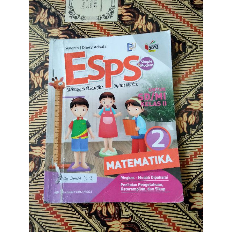 Jual BUKU ESPS MATEMATIKA SD KELAS 2 ERLANGGA REVISI | Shopee Indonesia