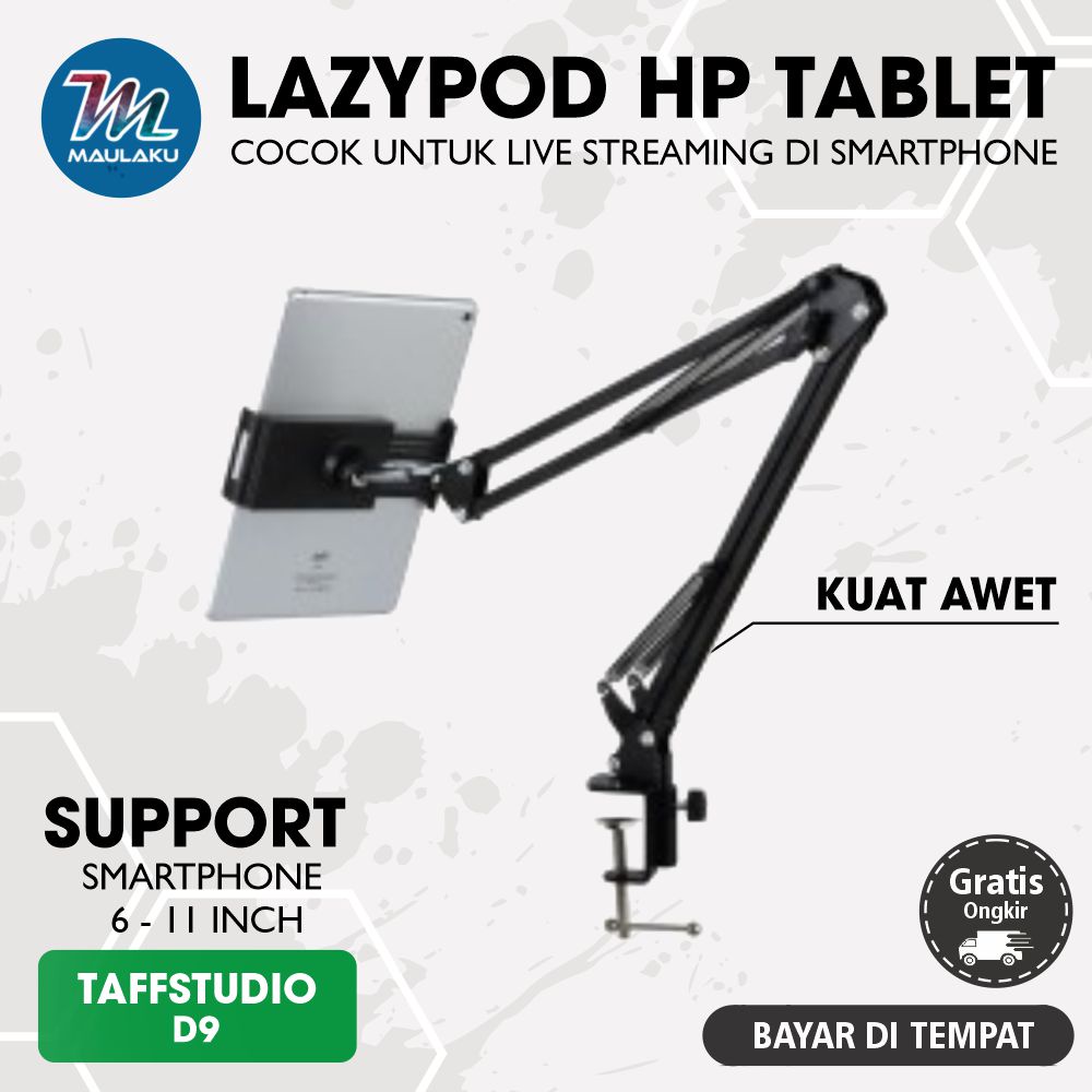 Jual Stand Holder Smartphone Tablet Meja Arm Table Lazypod Stand HP ...