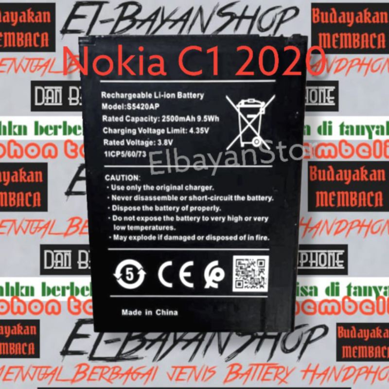 Jual Batrai Nokia C1 2020 Batre S5420AP Nokia C 1 Android Go 1/16 Ram ...