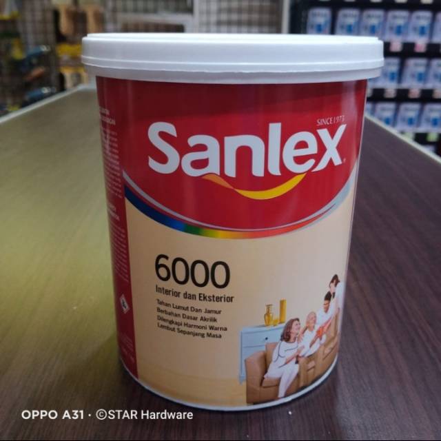 Jual SANLEX 6000 CAT TEMBOKBWARNA PUTIH 1KG / CAT INTERIOR DAN ...