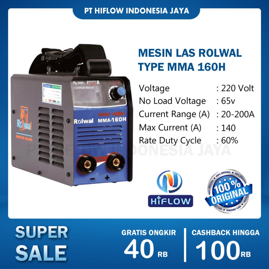 Jual Mesin las Rolwal MMA-160H / Mesin Las 160A Mesin Las Listrik 900 ...