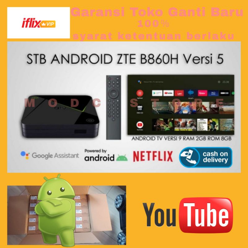 Jual ANDROID TV BOX ZTE B860H V5 PROCESSOR AMLOGIC SUPER SMOOTH GOOGLE PLAY CERTIFIED | Shopee ...