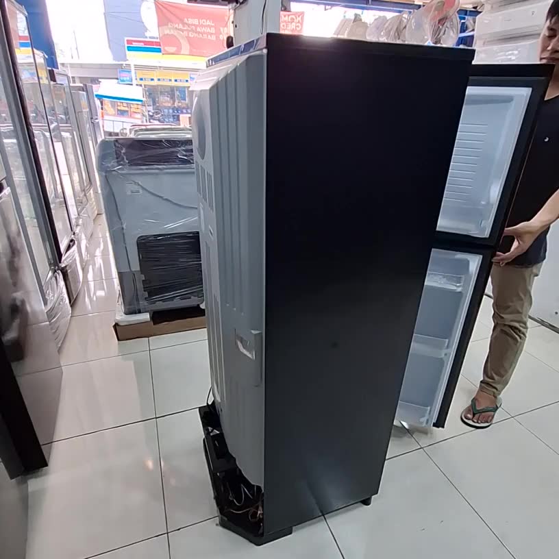 Jual Kulkas 2 Pintu AQUA Sanyo AQR D251 Low Watt Rak Templed Glass Tanpa Bunga Es | Shopee Indonesia