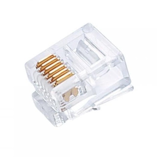 Jual PIN RJ 11/Modular Plug 4 PIN/Connector Jack Telepon/Konektor ...