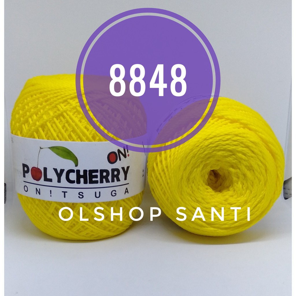 Jual Benang Rajut POLYCHERRY Onitsuga - warna KUNING (8848) | Shopee ...