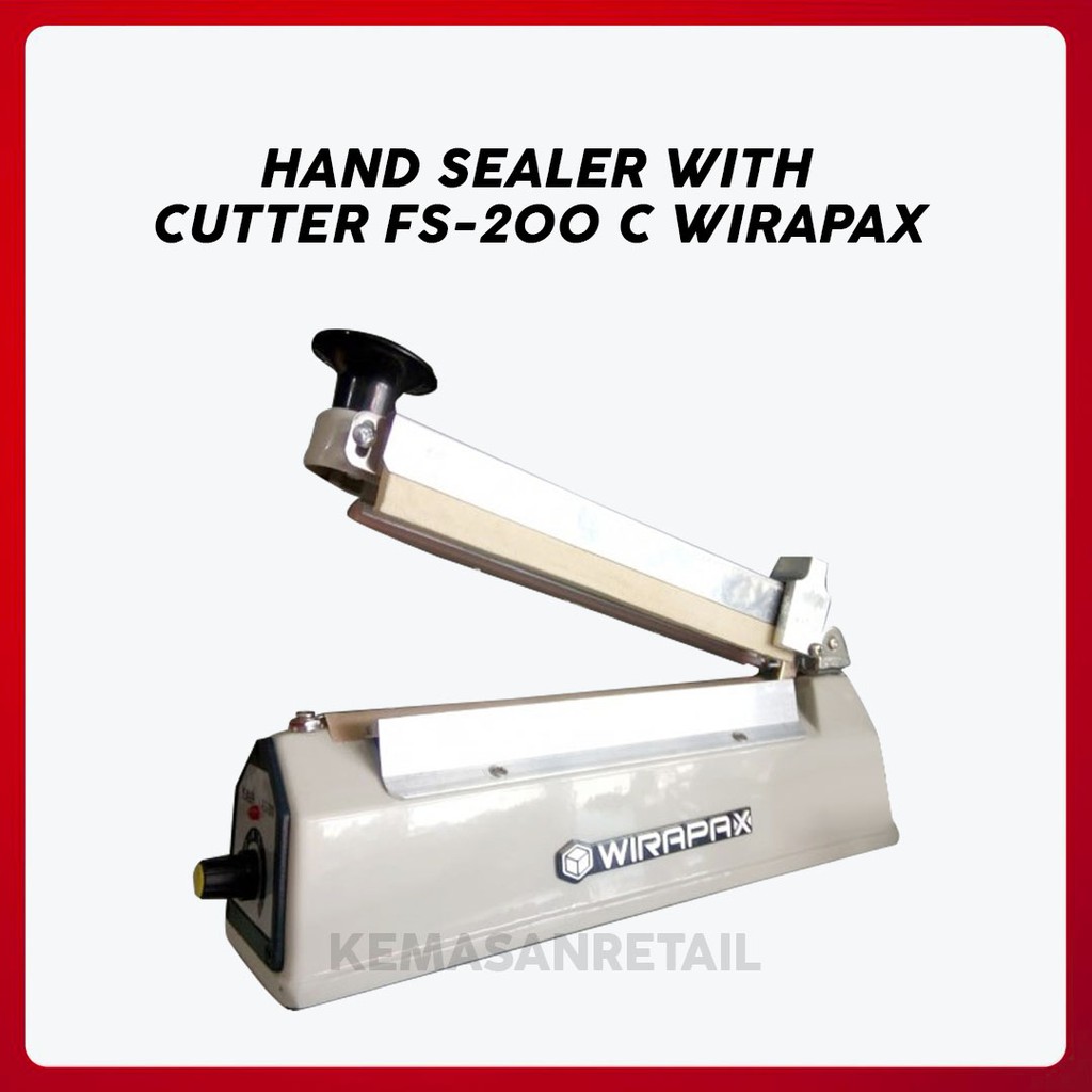 Jual Mesin Hand Sealer with Cutter Wirapax FS-200 C | KEMASAN JAYA ...