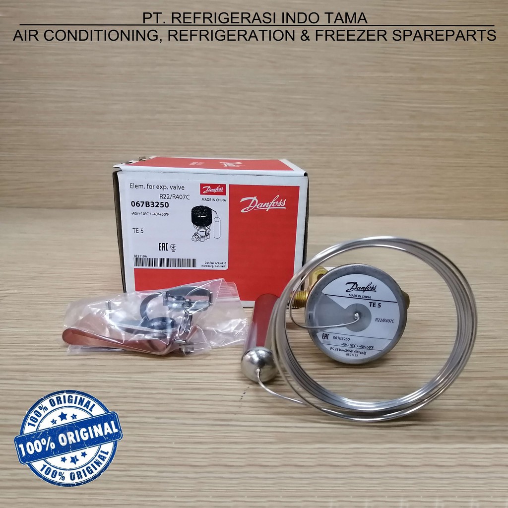 Jual R22 / R407C TEX 5 / TE 5 - 067B3250 EXPANSION VALVE DANFOSS ...