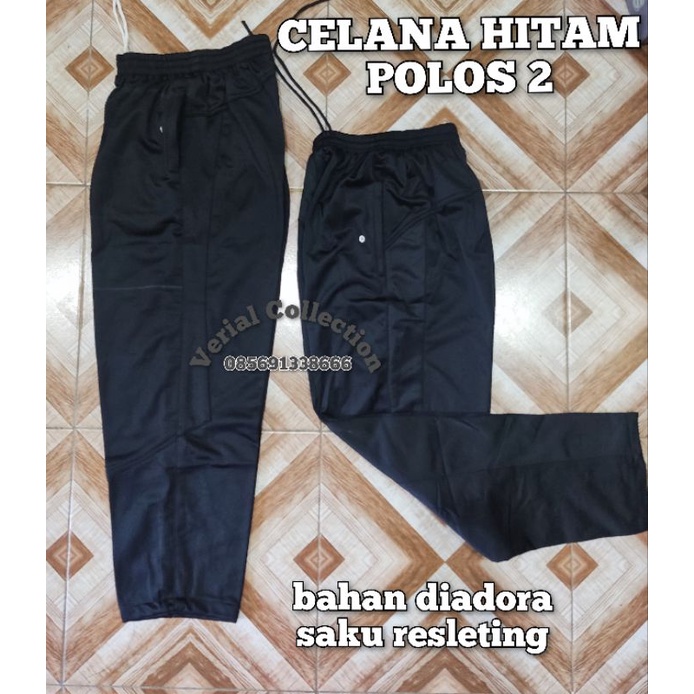Jual Celana training Bhayangkari Hitam Polos 2 | Shopee Indonesia