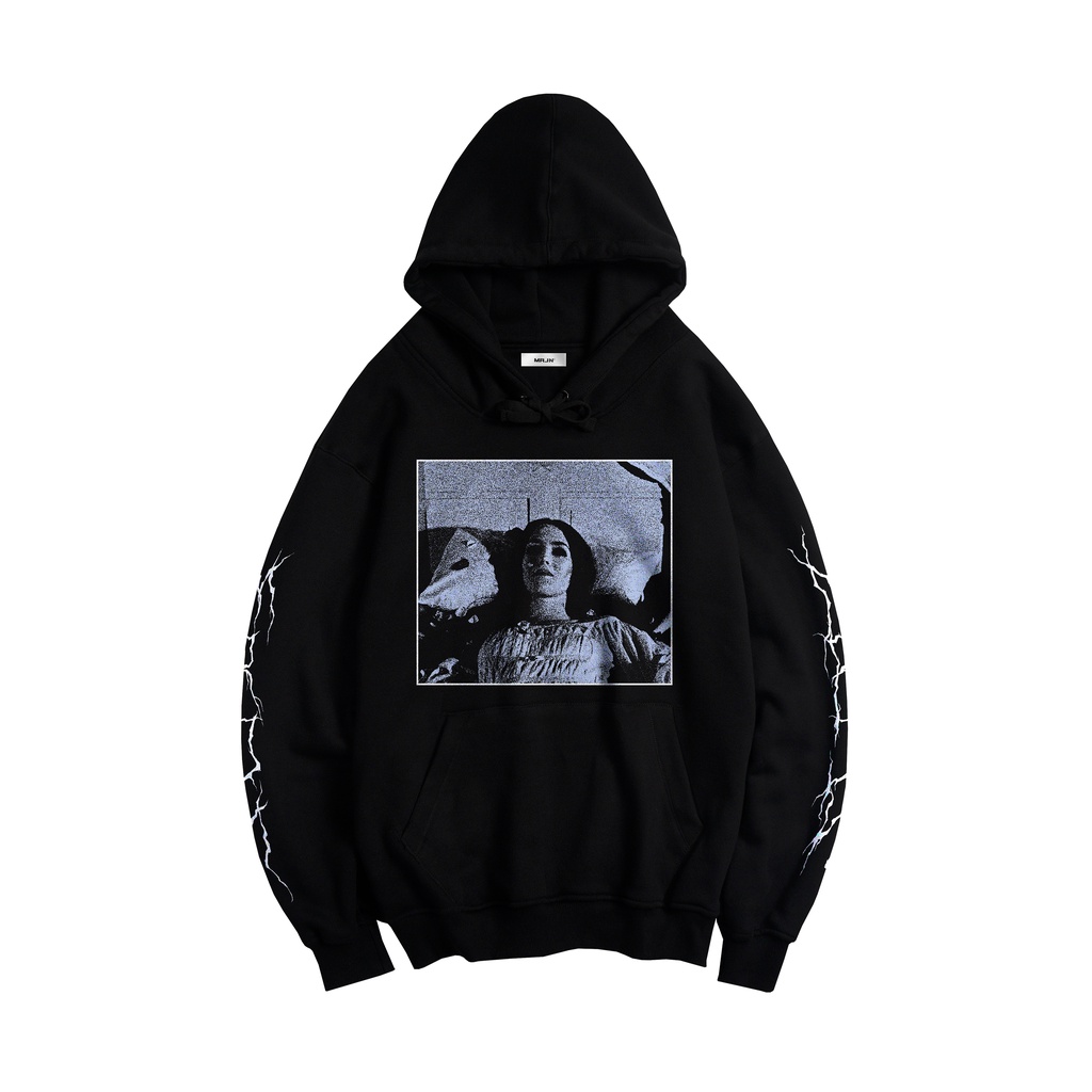 Jual MRJN - Black Hoodie Blood Is Life | Shopee Indonesia