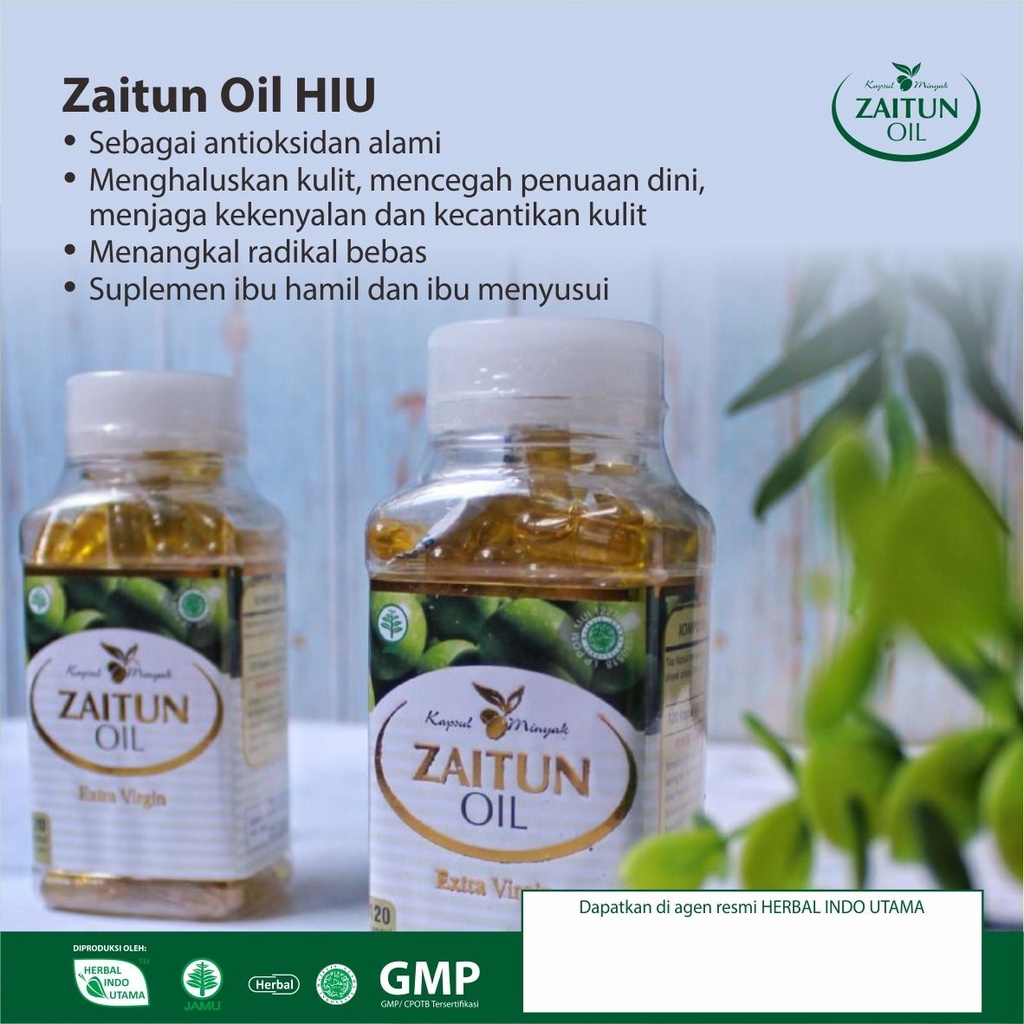 Jual Minyak Zaitun tursina herbalindoutama HIU Kapsul EVOO Extra Virgin ...