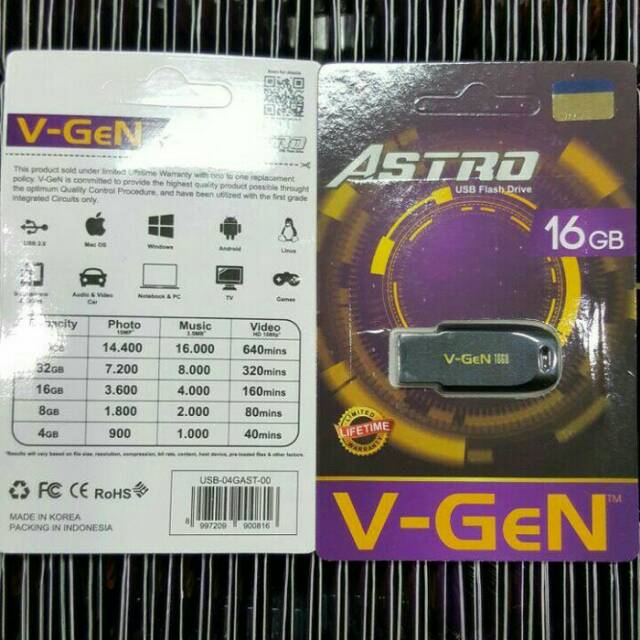 Jual FLASHDISK VGEN / V-GEN ASTRO 16GB ORIGINAL | Shopee Indonesia