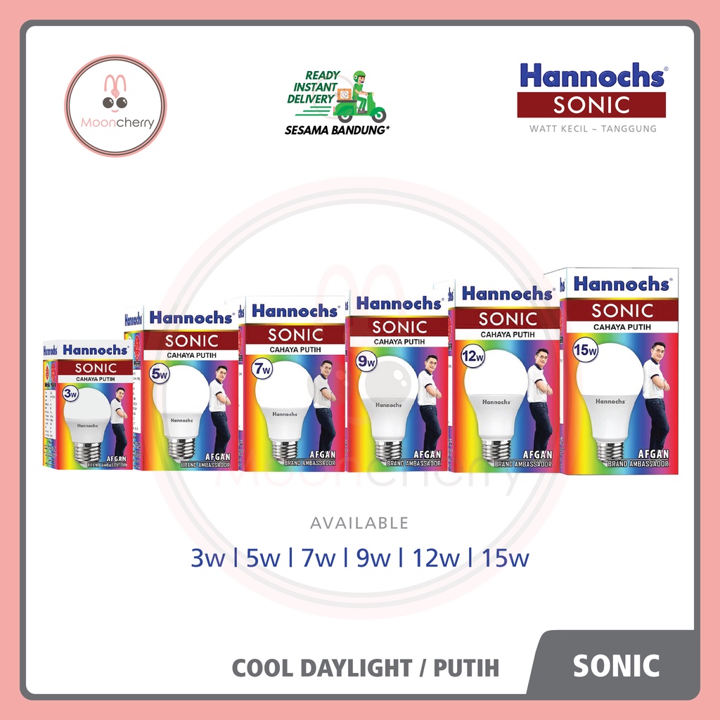 Jual LAMPU Hannochs Sonic LED Bulb 3W / 5W / 7W / 9W / 12W /15W - PUTIH [ BANDUNG READY GOSEND ...