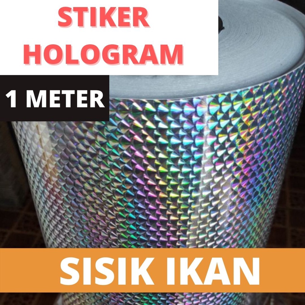 Jual STIKER SISIK IKAN Hologram mengkilap stiker spoon jig popper ...