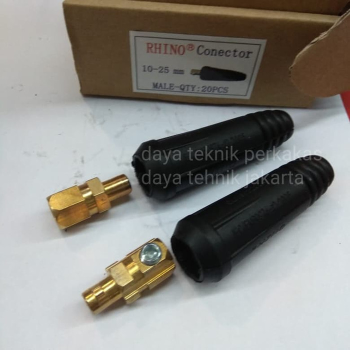 Jual connector las 10-25 male - konektor las cowok - kabel konektor las ...